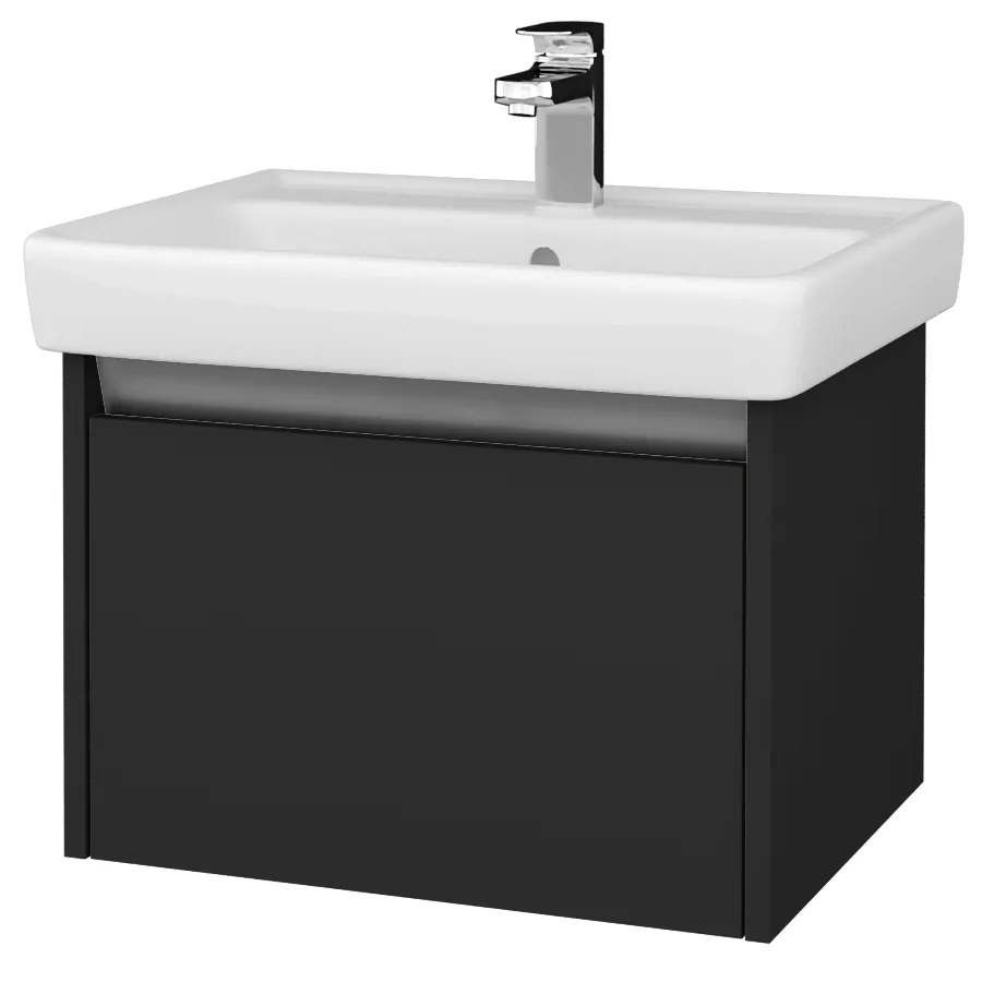 Dřevojas Koupelnová skříň BONO SZZ 60 (umyvadlo Q) Varianta: N03 Graphite / N03 Graphite