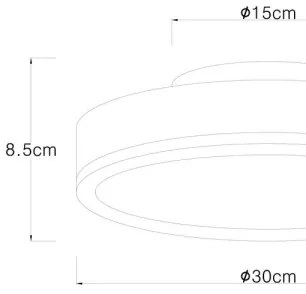 Globo 416080WD1R - LED Stropní svítidlo DORO LED/12W/230V pr. 30 cm