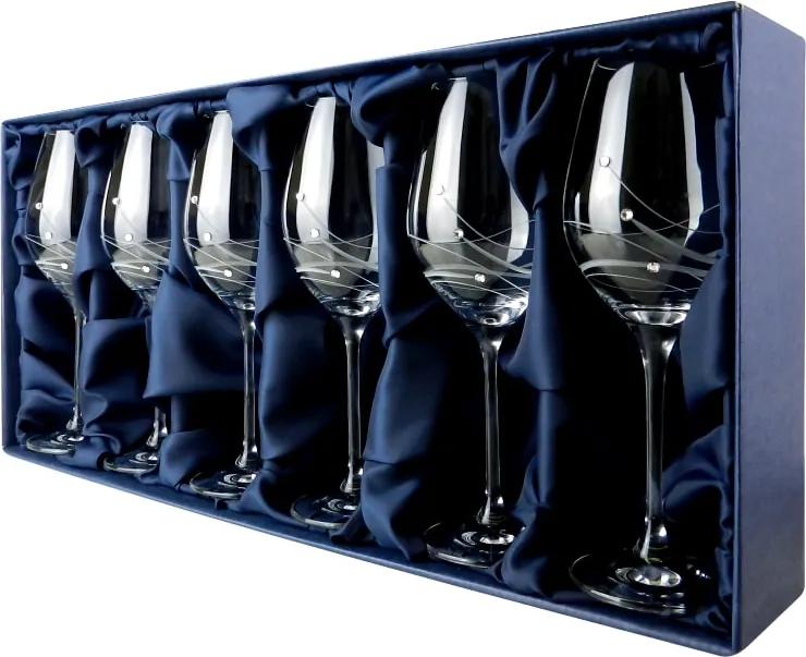 A-KRISTAL Classic - skleničky na víno se Swarovski® Elements | sada 6 sklenic