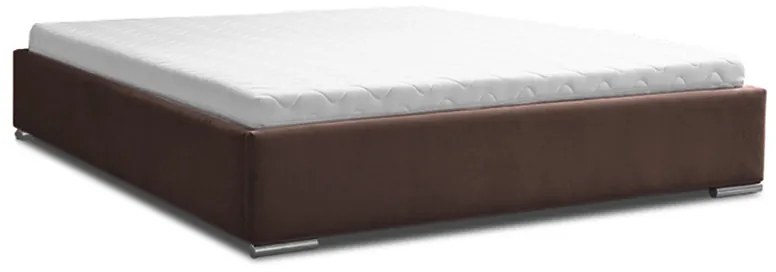 Eka Čalouněná postel LANA 120 x 200 cm Barva látky Trinity: (2301) Krémová bíla, Úložný prostor: S dřevěným rámem úložného prostoru