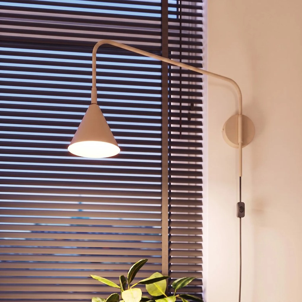 Sollux Lighting Nástěnné svítidlo NOX taupe do zásuvky