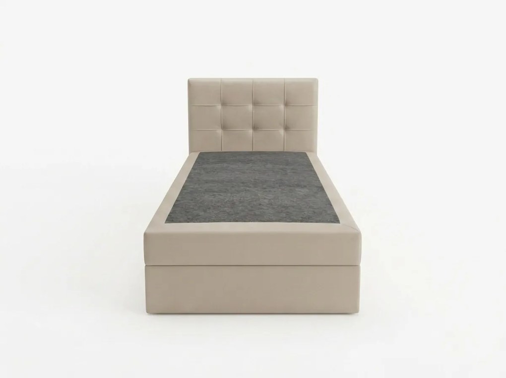 Čalouněná postel boxspring DIRELIS TRINITY 90x200 cm béžová Matrace: Matrace Bonell pružinová