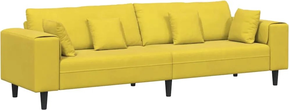 Pohovka Žlutá 250 x 77 x 76 cm samet 3335159