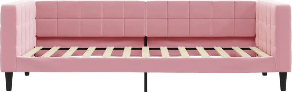 Válenda s přistýlkou a zásuvkami růžová 90 x 200 cm samet 3196742