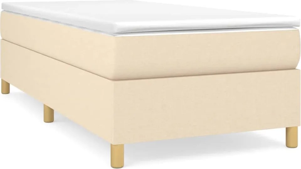 Rám postele s boxspringem krémově 90x190 cm textil 3120926