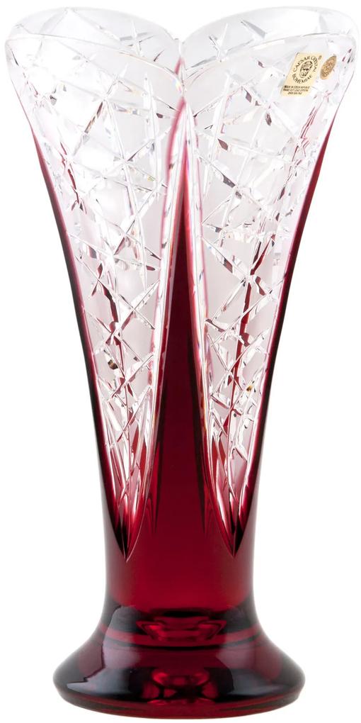 Váza Flowerbud, barva rubín, výška 255 mm