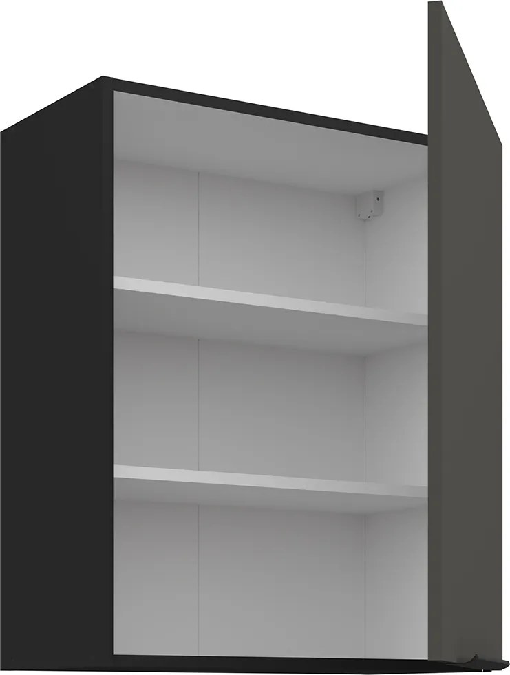 ARIA pe | horní skříňka 60 G-72 1F policová | 60 cm | ANTI FINGERPRINT povrch | černá/šedá grafit