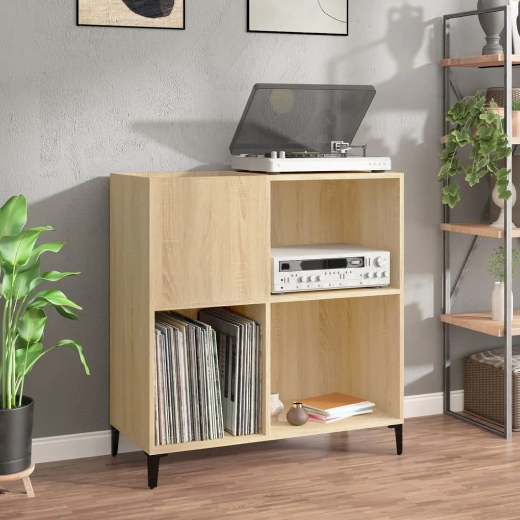 Skříňka Na Lp Desky Dub Sonoma 84,5X38X89 Cm Kompozitní Dřevo