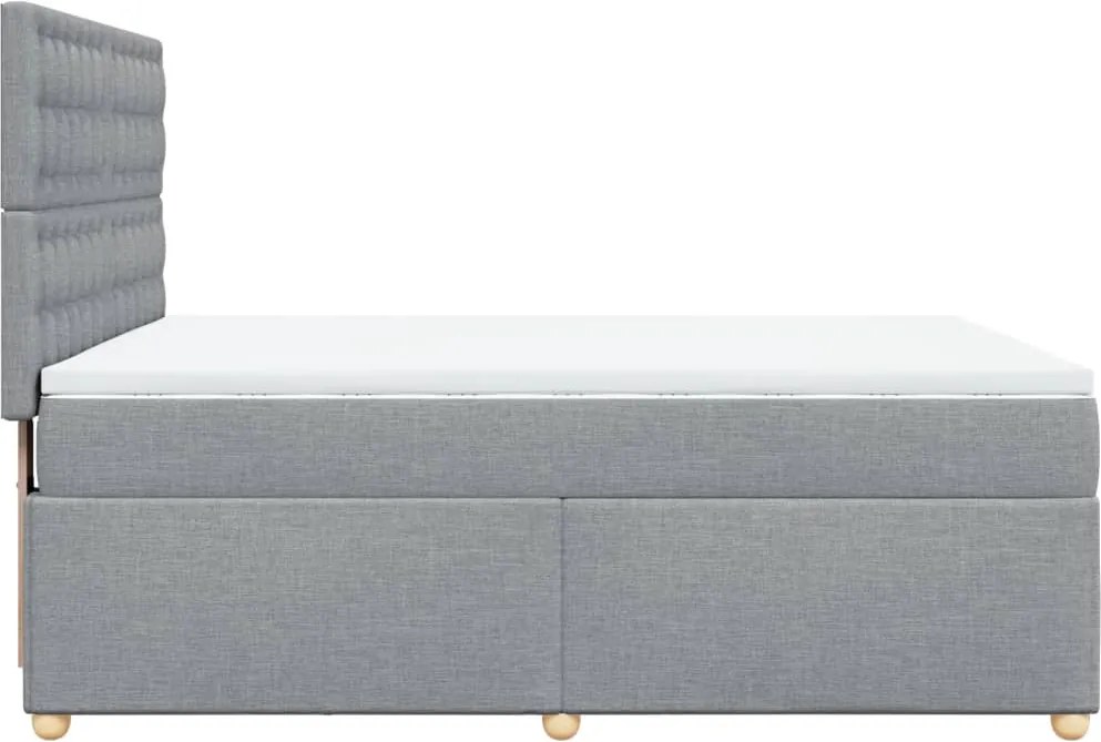 Box spring postel s matrací světle šedá 140 x 200 cm textil 3291317
