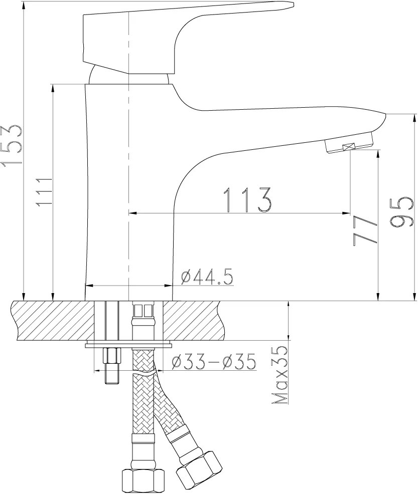 Novaservis Titania Nice Umyvadlová baterie s odpadní soupravou, chrom, 97001,0