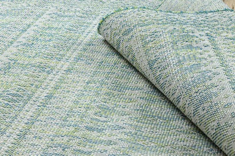 Dywany Łuszczów, Kusový koberec Sion Sisal Aztec 22184 green/blue/ecru – na ven i na doma, 120x170, zelená, chodba / předsíň