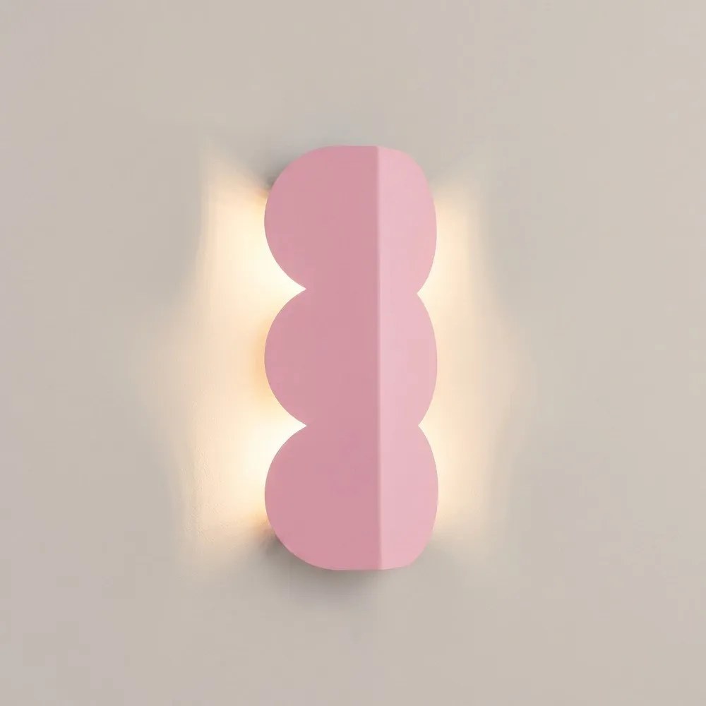 Růžové hliníkové nástěnné svítidlo BISCUIT – Thoro