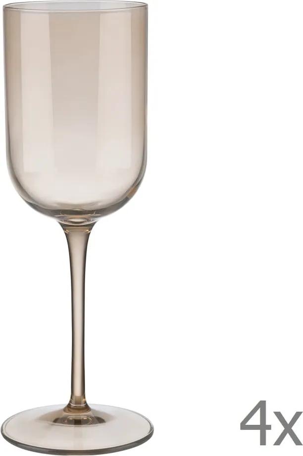 Sada 4 hnědých sklenic na bílé víno Blomus Mira, 280 ml