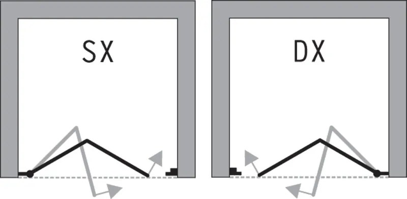 FORTE Sprchové dveře SPACE Rozměr A - 70 cm, Směr zavírání - Pravé (DX) BQSP502DXC