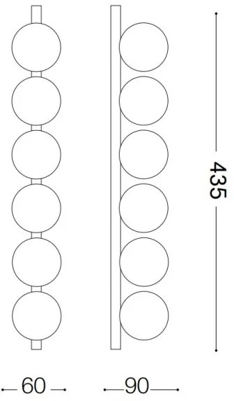 Ideal Lux - LED Stropní svítidlo PING PONG 6xLED/3W/230V CRI 90 černá