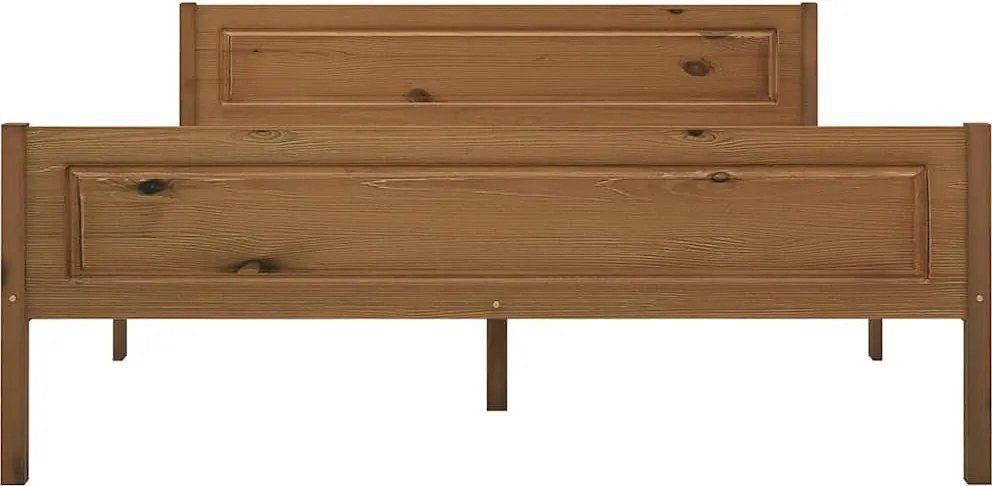 Rám postele masivní borové dřevo medově hnědý 120 x 200 cm 322112