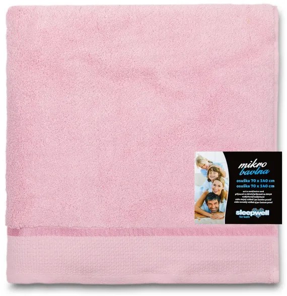 SVITAP sleep well Ručník Star 450 g/m2  Ručník Star 50x100 cm růžová