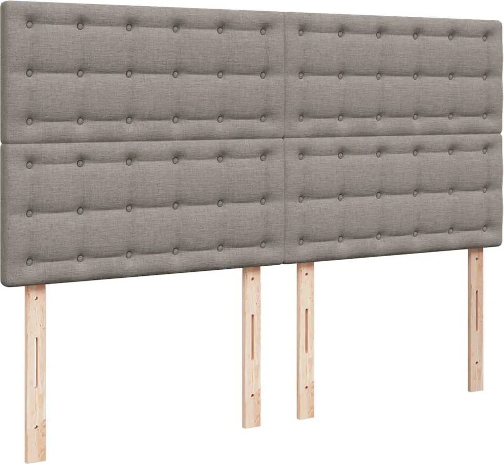 Box spring postel s matrací taupe 200x200 cm textil 3292181