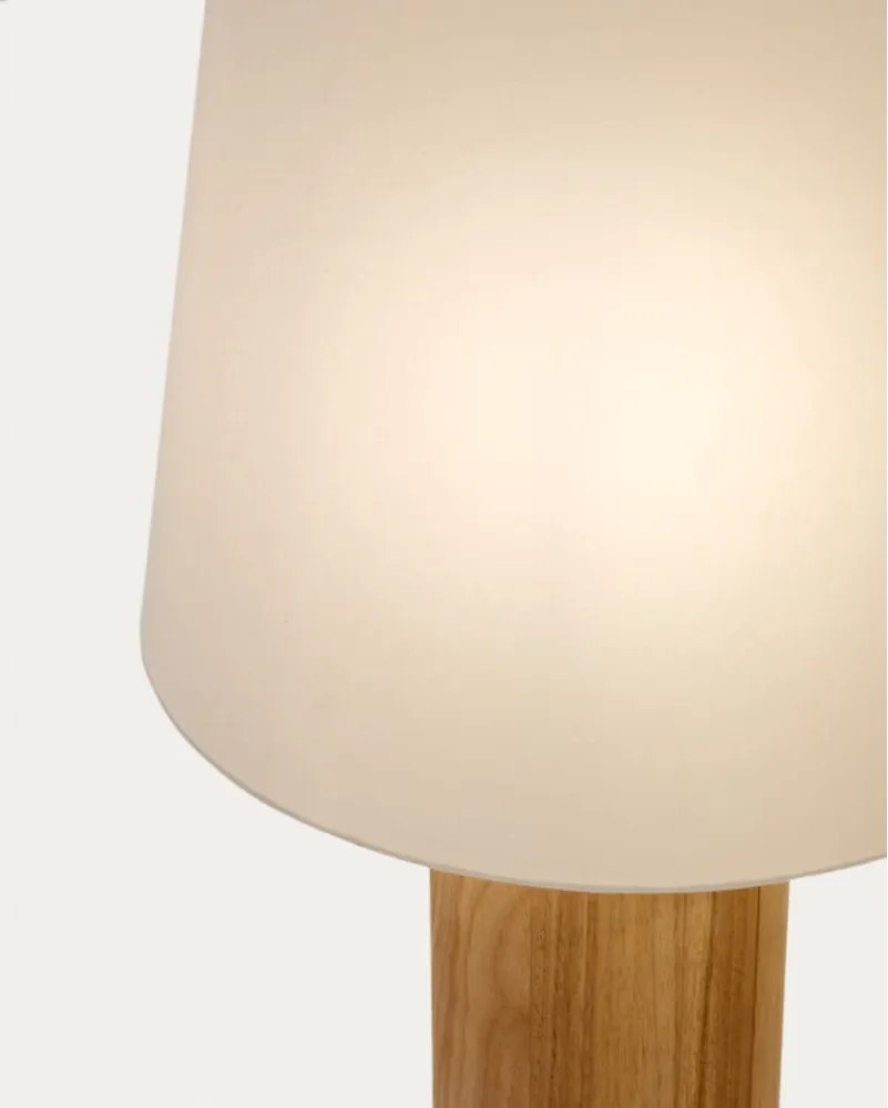 Bílá/v přírodní barvě stojací lampa s textilním stínidlem (výška 110 cm) Marga – Kave Home