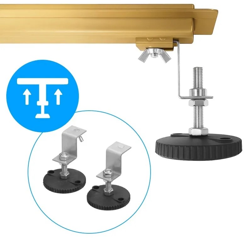BPS-koupelny Lineární sprchový odtokový žlab 2v1 DL01 FIX 90 cm, zlatý