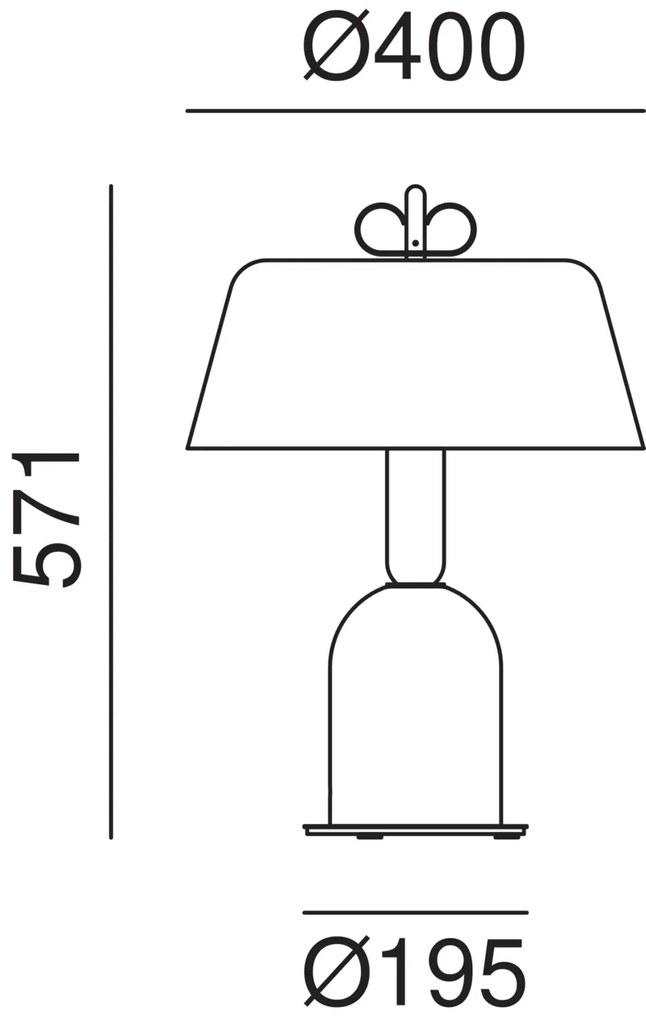 Il Fanale Stolní lampa Bon Ton, N6, ø400mm Barva: Modrá