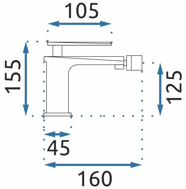 Rea Romano - Bidetová baterie, retro černá, REA-B9901