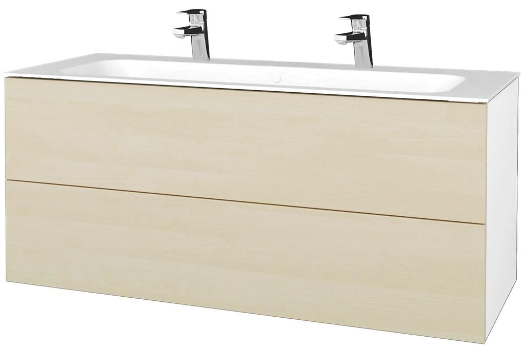 Dřevojas Koupelnová skříňka VARIANTE SZZ2 120 Varianta: N01 Bílá lesk / D06 Ořech