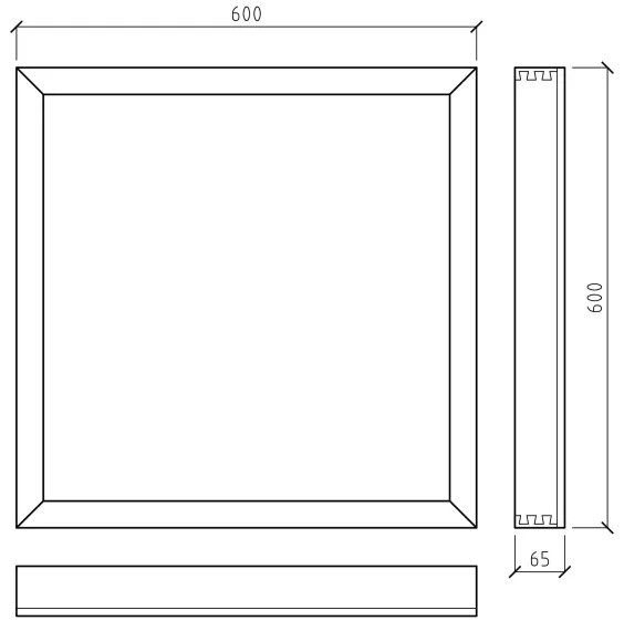 APLED - LED Přisazený panel QUADRA LED/40W/230V dub