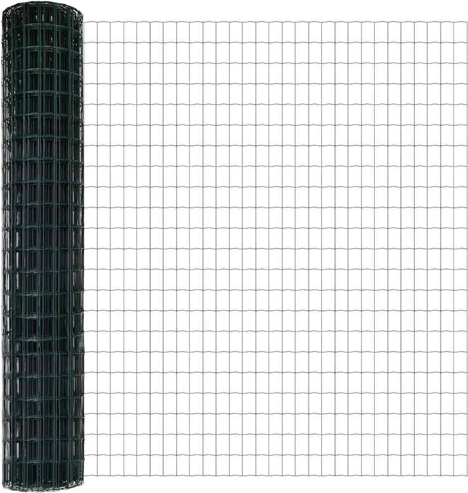 Euro plotové kotvení 10 x 1,5 m Ocel potažená PVC Zelená 3350285