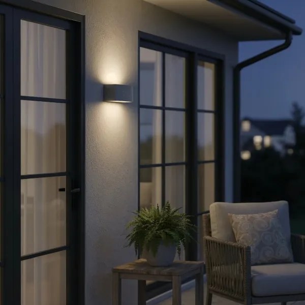 Ideal Lux - Venkovní nástěnné svítidlo ANDROMEDA 1xE27/60W/230V IP55 antracit