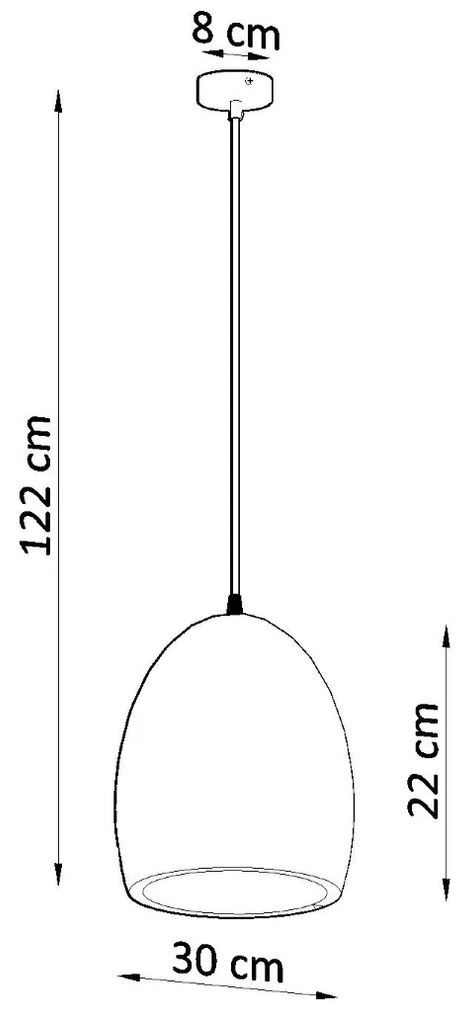Závěsné svítidlo Flaviusz, 1x bílé keramické stínítko