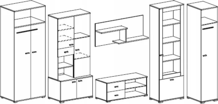 Obývací stěna ASH 370