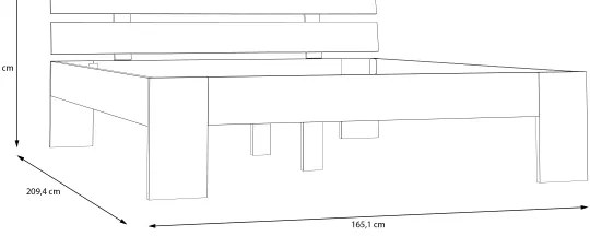 Dvojlůžková postel PIROA 160x200 cm béžová