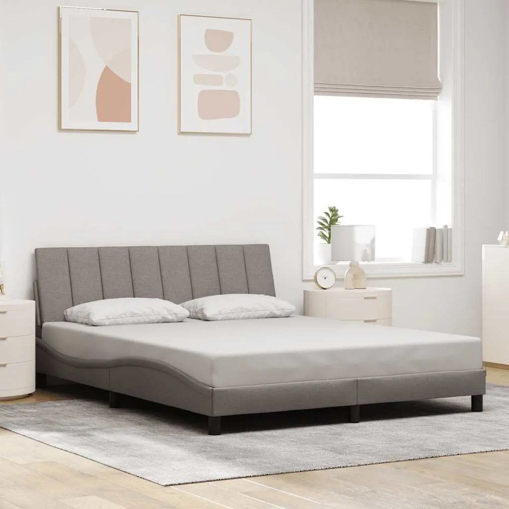 Rám postele bez matrace Hanko taupe 160 x 200 cm textil 3310402