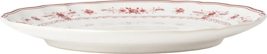 Červený/bílý talíř z kameniny ø 27 cm Vila – Costa Nova