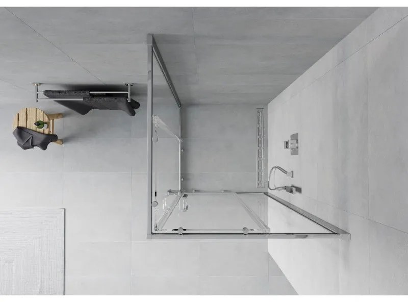 Mexen Rio čtvercový sprchový kout 90 x 90 cm, 5mm sklo, chromový profil-čiré sklo, 860-090-090-01-00
