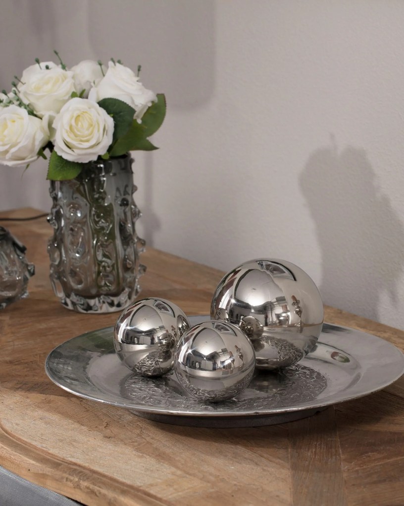Dekorace Silver Ball ⌀27cm
