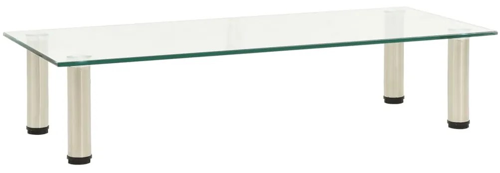 TV stolek průhledný 80 x 35 x 17 cm tvrzené sklo 322766