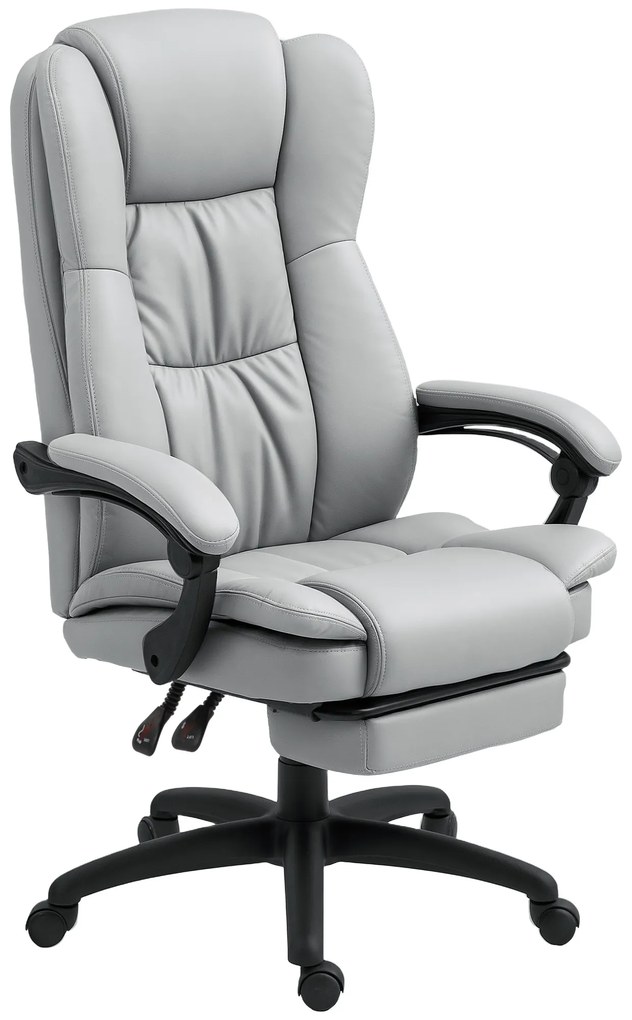 Kancelářská židle Vinsetto s masážní funkcí, ergonomická kancelářská židle s funkcí polohování, výškově nastavitelná manažerská židle s funkcí otáčen…