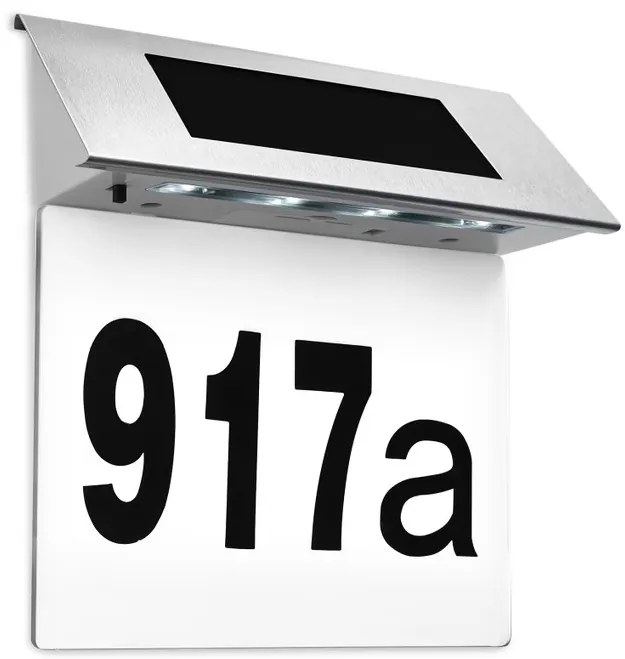LED solární domovní číslo bílé 105371