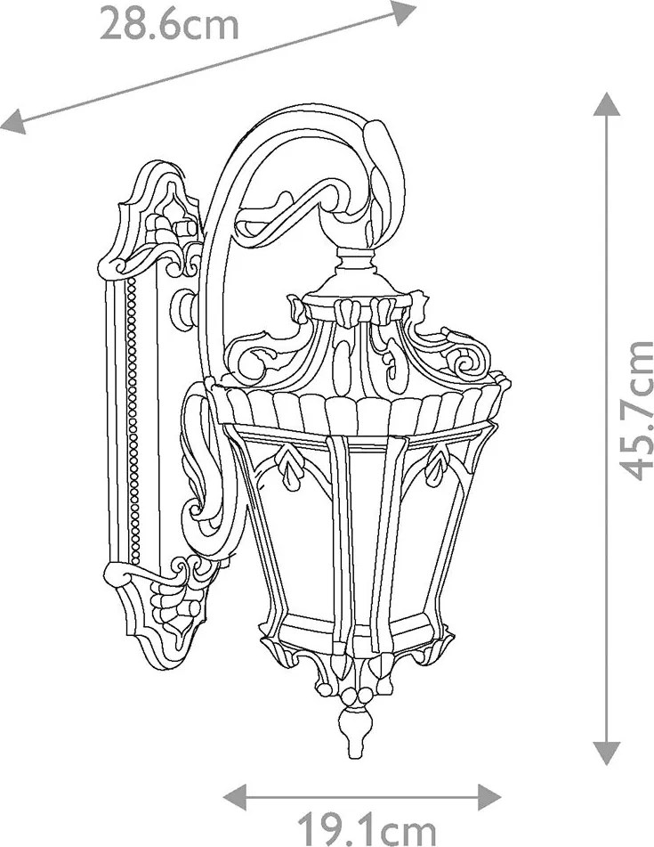 Elstead TOURNAI venkovní nástěnná lampa 46 cm IP44 1xE27
