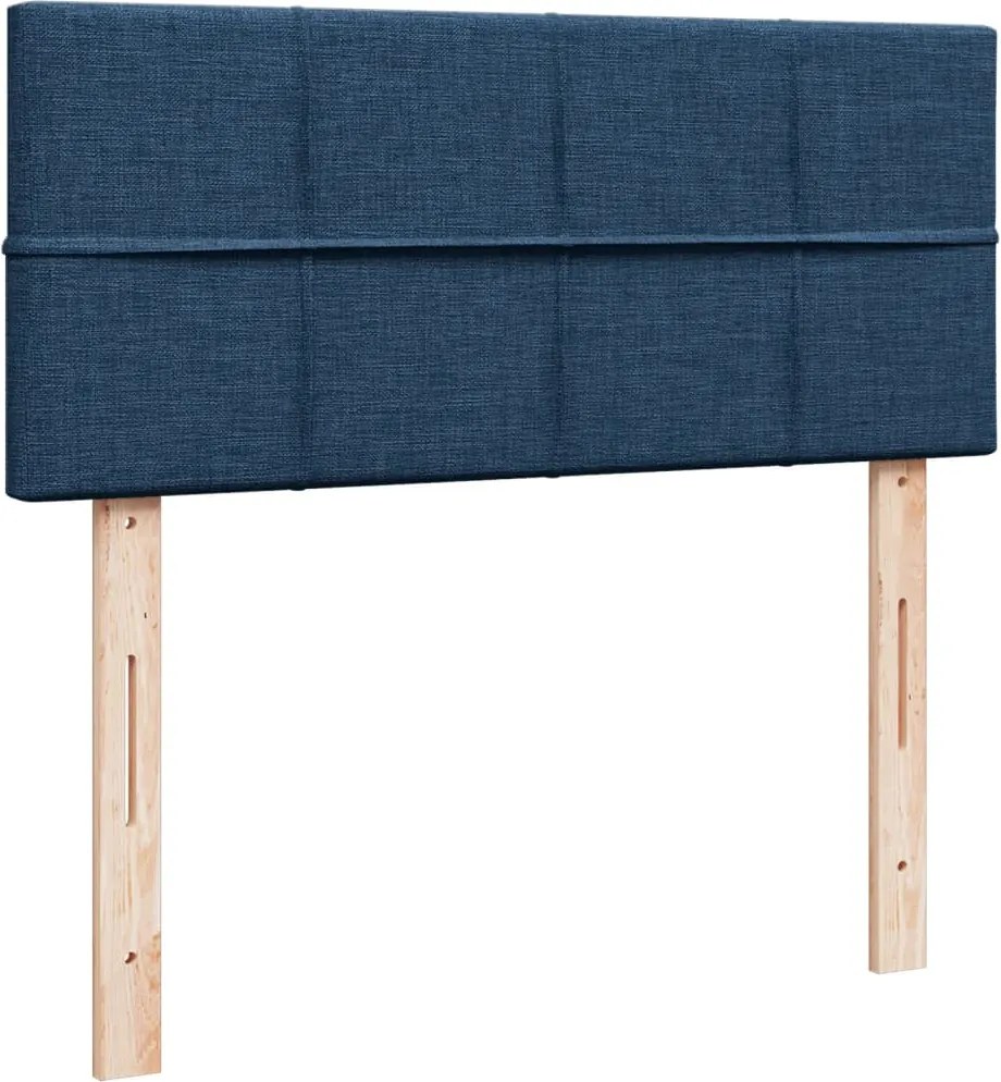 Box spring postel s matrací modrá 120x200 cm textil 3288161