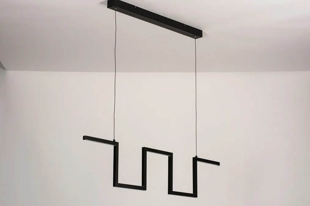 Závěsné černé LED svítidlo nad stůl Zagatti Black Big