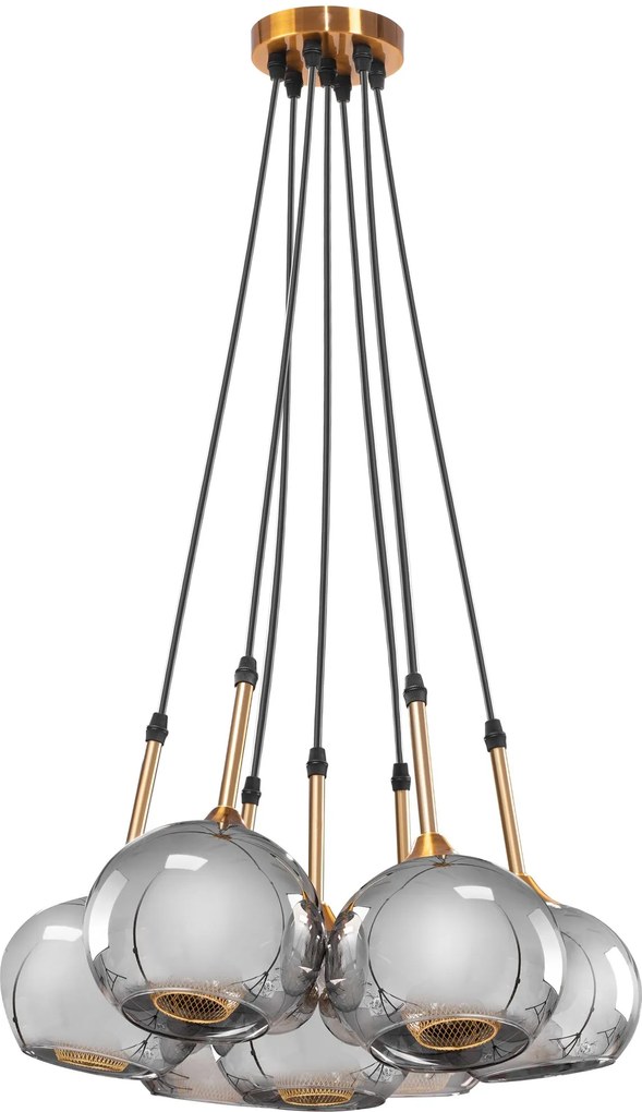 Toolight - Stropní lampa ze skla 7xG9 APP898-7CP, OSW-06670