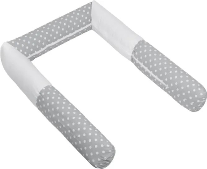 Bellatex Mantinel do postele VÁLEC průměr 16x280 cm Puntík šedá, bílá