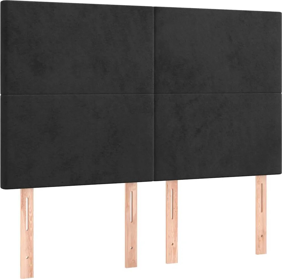 Box spring postel s matrací černá 140 x 190 cm samet 3129089