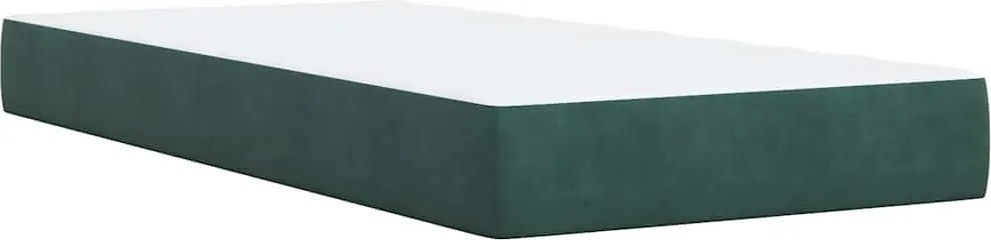 Box spring postel s matrací tmavě zelená 90x190 cm samet 3290789