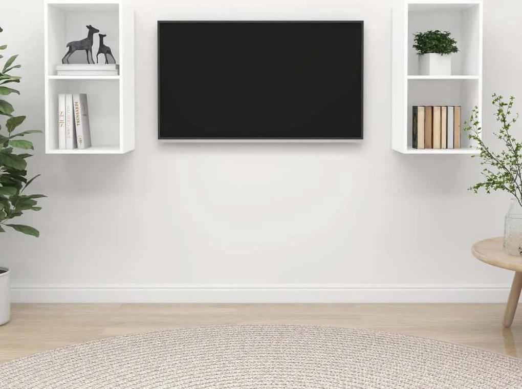 vidaXL Nástěnné TV skříňky 2 ks dřevotříska [3079844] Barva: Betonová šedá