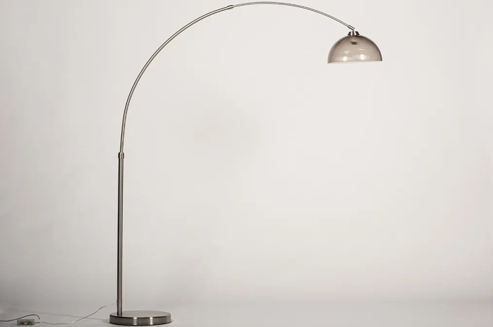 Stojací oblouková lampa Amanite Silver