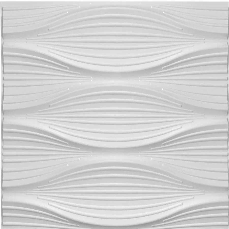Obkladové panely 3D PVC DNA D130 bílý, cena za kus, rozměr 500 x 500 mm, DNA bílý, IMPOL TRADE
